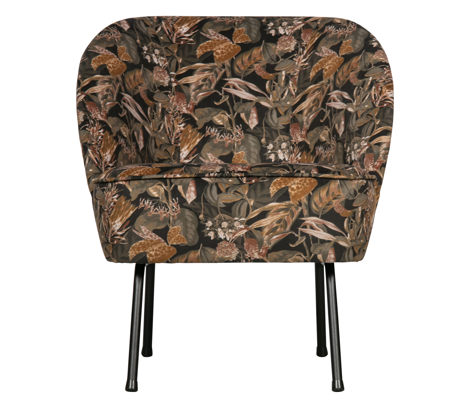 WOOOD Vogue fauteuil velvet bouquet zwart - Basiclabel